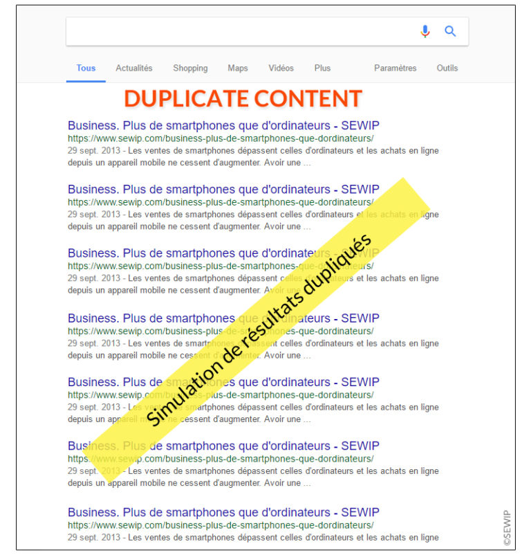Duplicate content définition | Dictionnaire informatique & internet